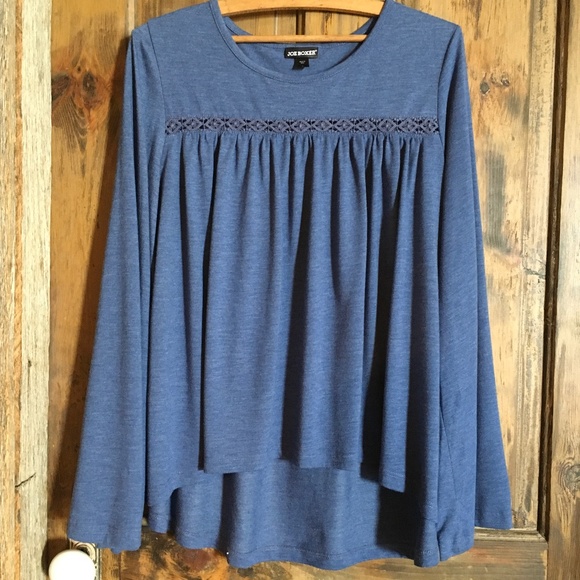 Joe Boxer | Tops | Joe Boxer Bell Sleeve Bell Bottom Hilow Shirt | Poshmark